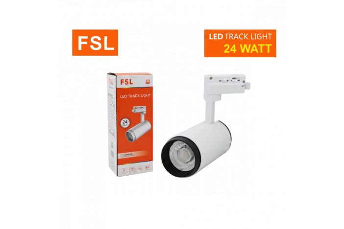 โคมแทรคไลท์ FSL-TRACK-LIGHT-24W-WH แสงขาวและแสงวอร์มไวท์