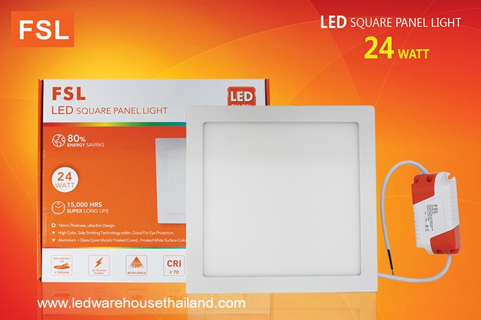 FSL-PN-12-24W-12" เหลี่ยม